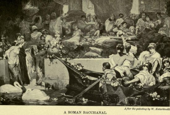 A Roman Bacchanal After the painting by W. Kotarbinski