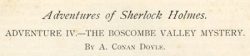 A. C. Doyle – The Boscombe Valley Mystery : Sherlock Holmes