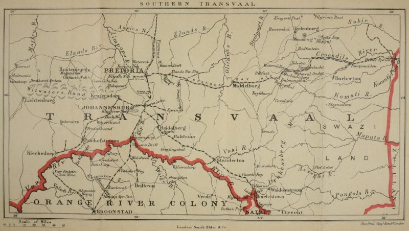 The Great Boer War Map of Southern Transvaal