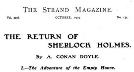 A. C. Doyle – The Adventure of The Empty House : Sherlock Holmes